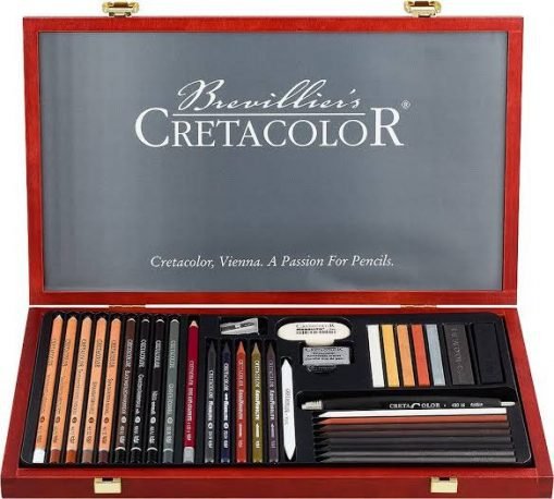 Cretacolor Ultimo Drawing Set of 35 Pcs In Wooden Box
