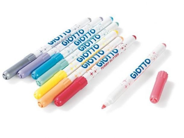 Giotto Turbo Glitter Color Markers Set Of 8 Pcs - In Pakistan