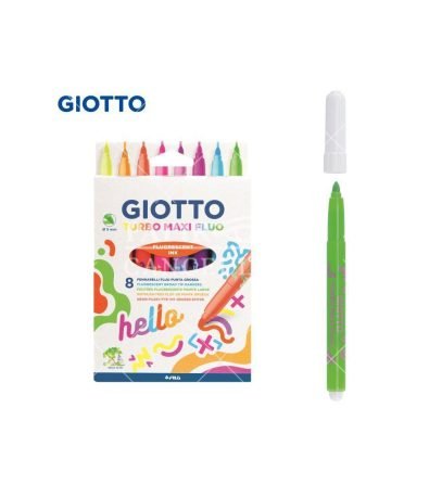 Giotto Turbo Maxi Fluo Markers Set Of 8